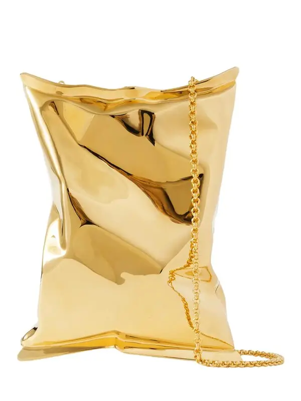 ANYA HINDMARCH Gold-tone Clutch - Nude