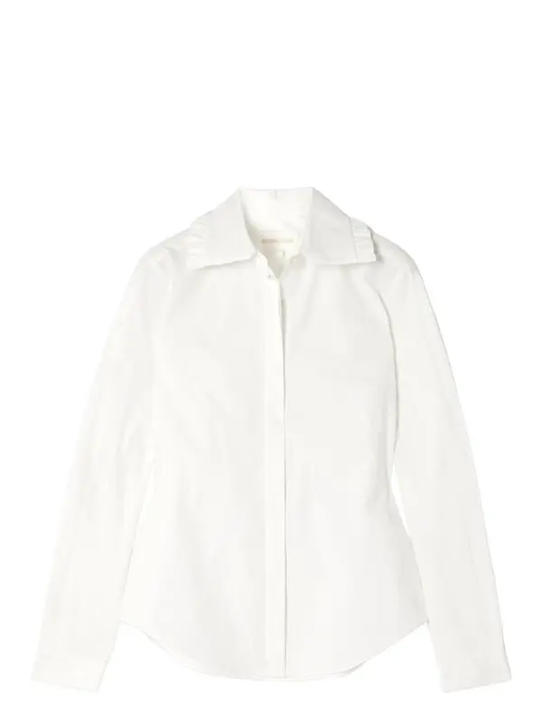 SHUSHU/TONG Ruffled Collar Shirt With Long Sleeves - White