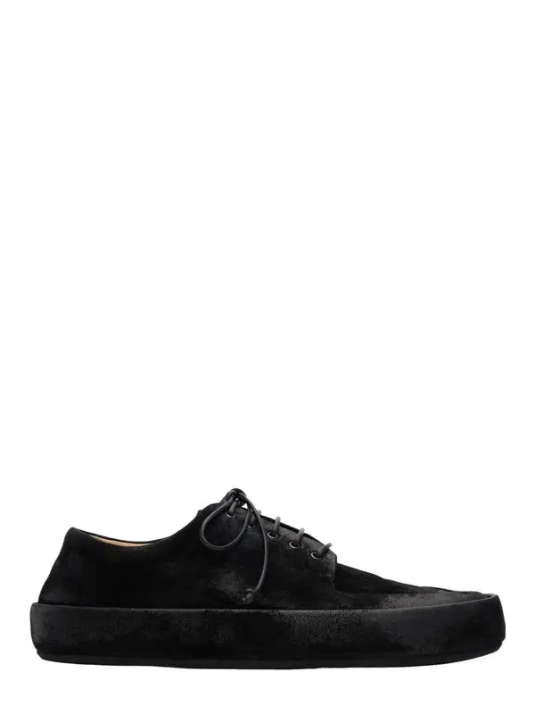 Marsèll Lace-up Round Toe Derby With Distressed Upper - Black
