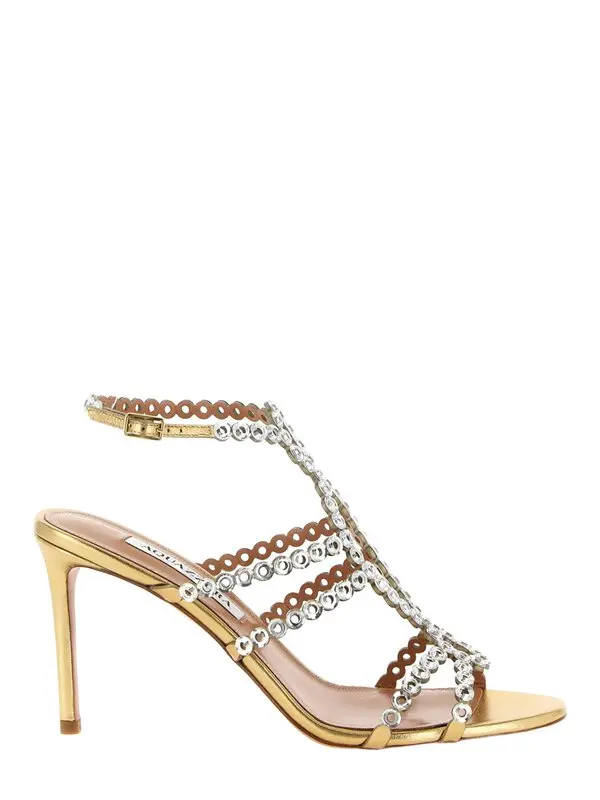 AQUAZZURA Mooncrush Buckled Sandals - Nude