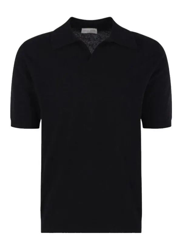 ROBERTO COLLINA Bouclé-knit T-shirt - Black