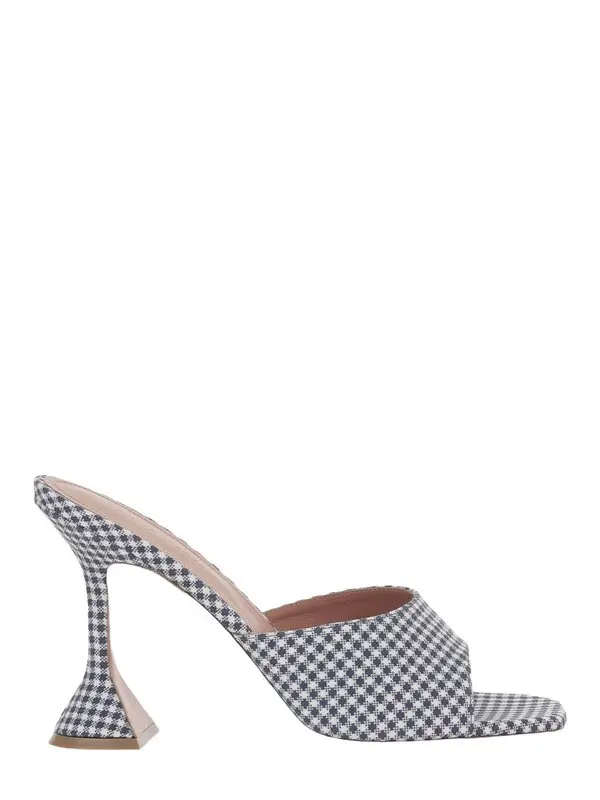 Amina Muaddi Square-toe High-heeled Sandals - Gray