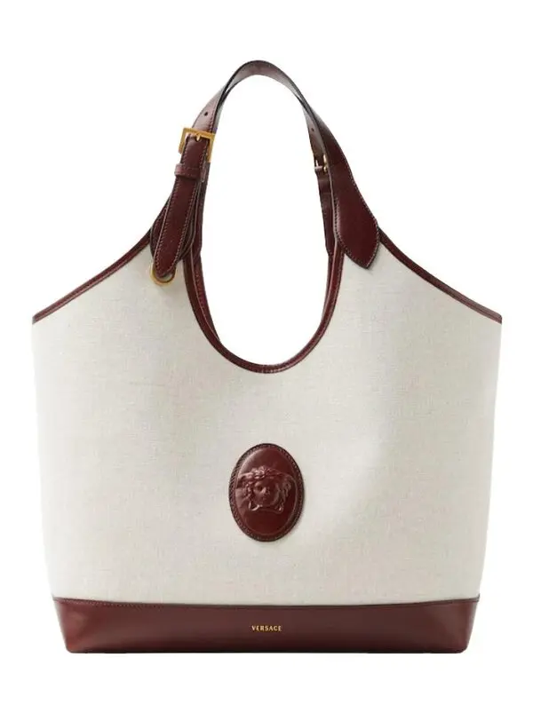 Versace Rivière Large Tote Bag - Brown  Beige