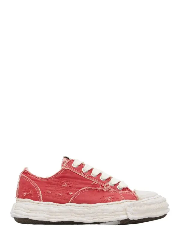 Mihara Yasuhiro Peterson23 Distressed Lace-up Sneakers - Red