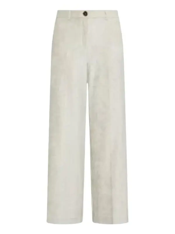 Marella Belted Wide Leg Trousers - White