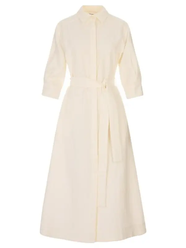 P.a.r.o.s.h Raisa Belted Shirt Dress - Nude