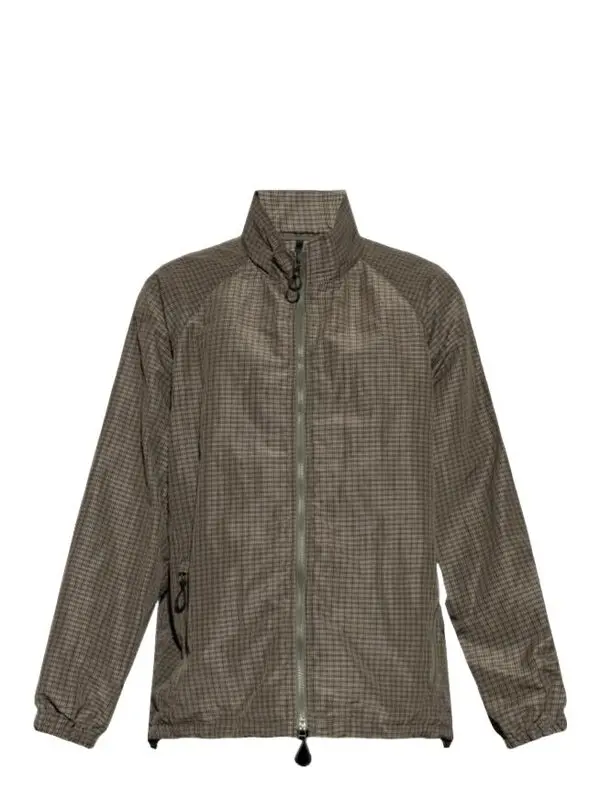 Comme Des Garçons Plaid Zip-up Jacket - Green