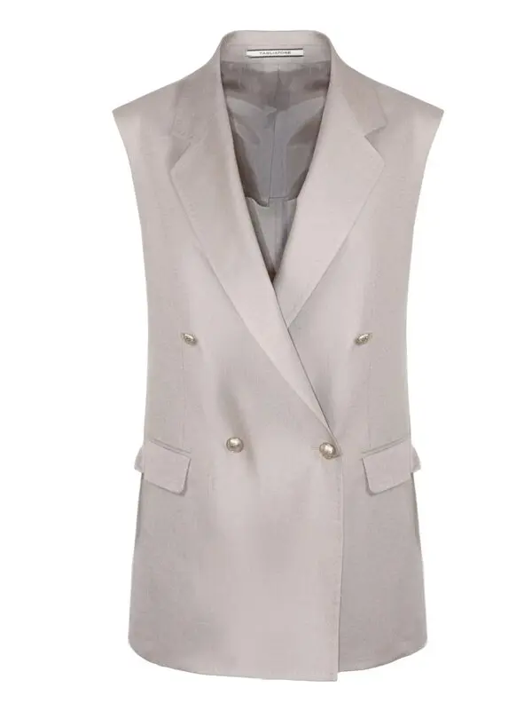 Tagliatore Bernice Double-breasted Sleeveless Blazer - Gray