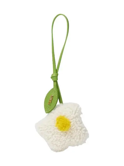 Fendi And Yellow Shearling Charm - White