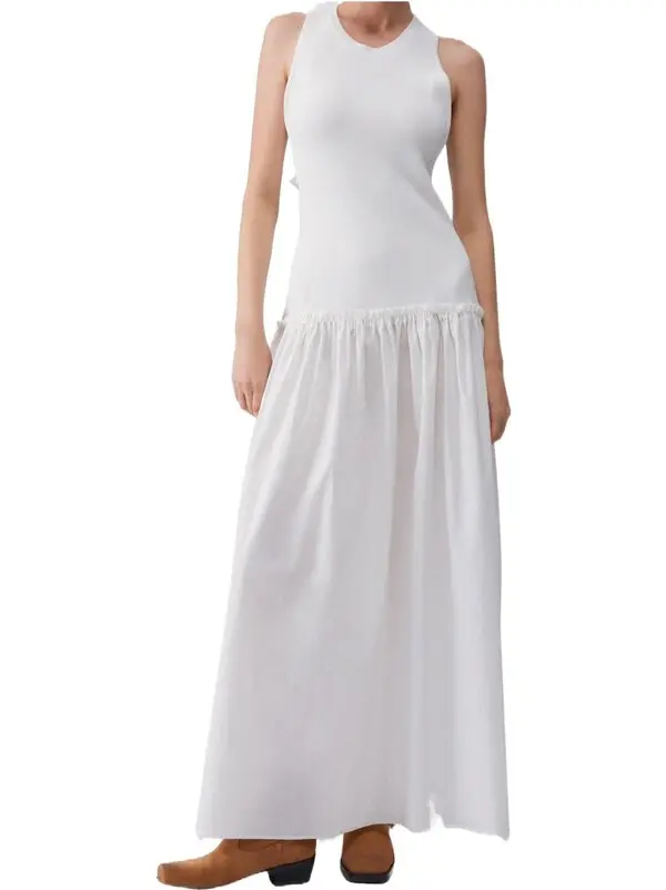 Liu Jo Sleeveless Cut-out Maxi Dress - White Wool