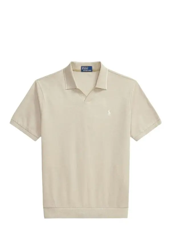 Polo Ralph Lauren Logo Embroidered Short-sleeved Polo Shirt - Nude