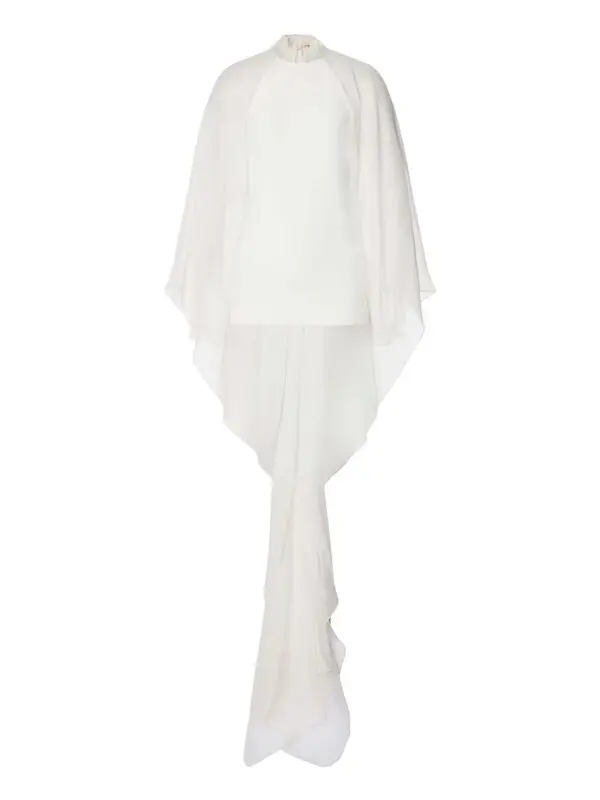 Alberta Ferretti Draped Halter Neck Blouse - White