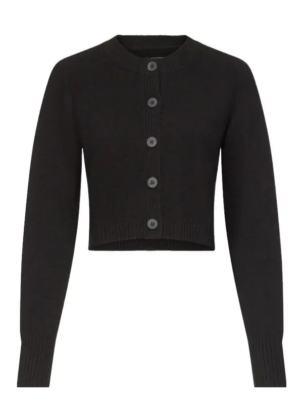Loulou De Saison Zephir Cropped Cardigan - Black