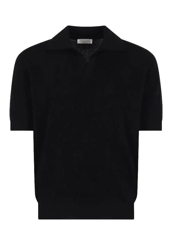 ROBERTO COLLINA Open-knit Short-sleeve T-shirt - Black