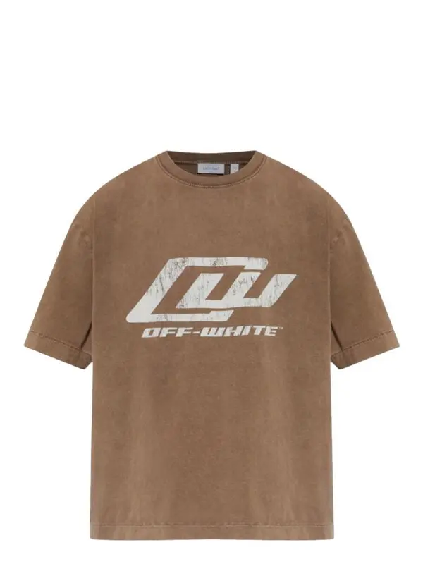 Off-White Owr Skate Fade Graphic T-shirt - Brown