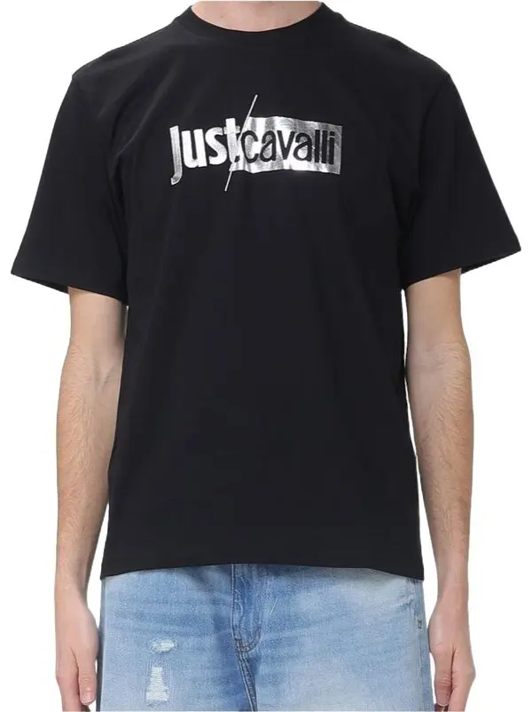 Just Cavalli Logo Print T-shirt - Black