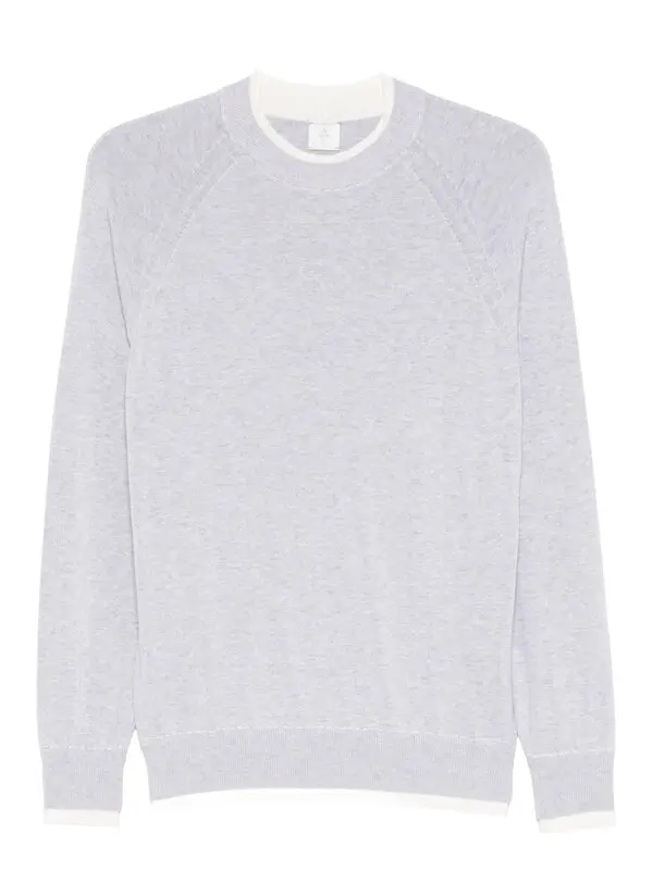 Eleventy Long-sleeve Knitwear With Round Neck - Light Gray