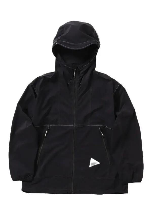 AND WANDER Pertex Windproof Hooded Jacket - Black
