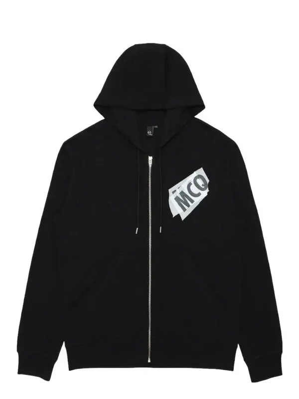 Alexander McQueen Zip Up Hooded Casual Jacket - Black