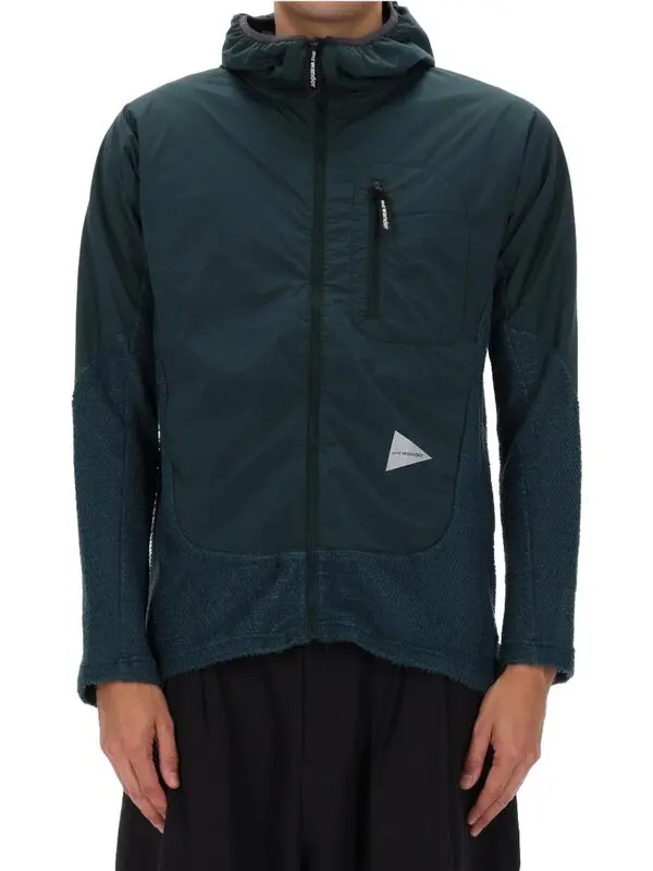 AND WANDER Alpha Direct Hooded Casual Jacket - Green