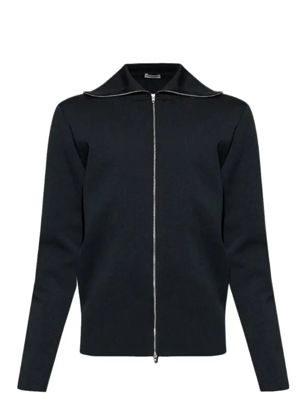 JIL SANDER Zipped Collar Sweatshirt - Black