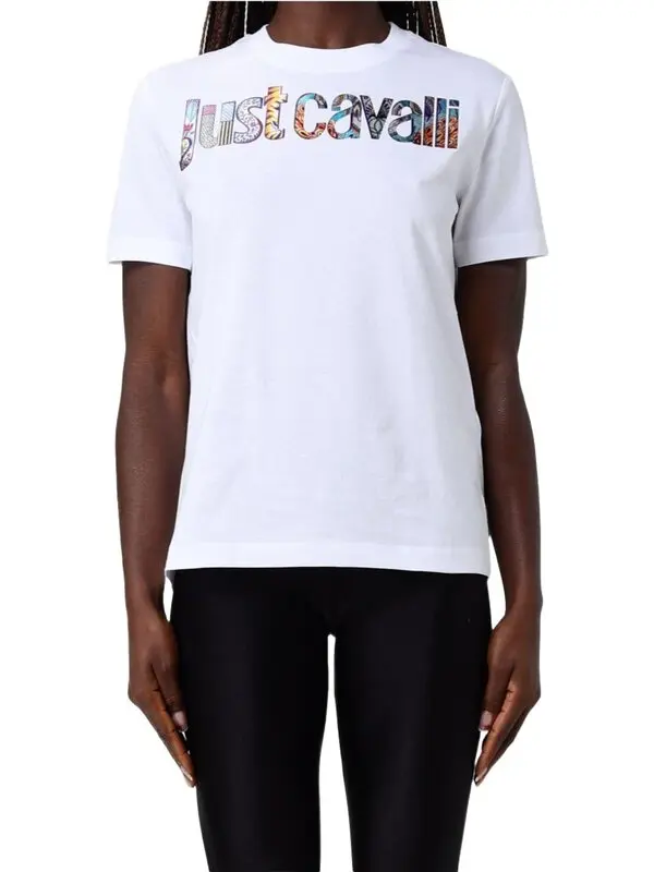 Just Cavalli Logo Print T-shirt - White