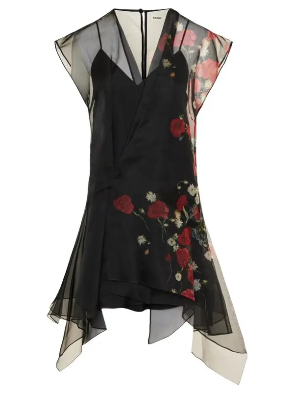 Khaite Merith Dress - Black/red