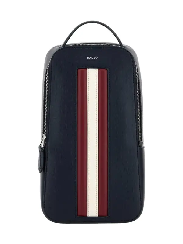 Bally Mythos Stripe Sling Bag - Black