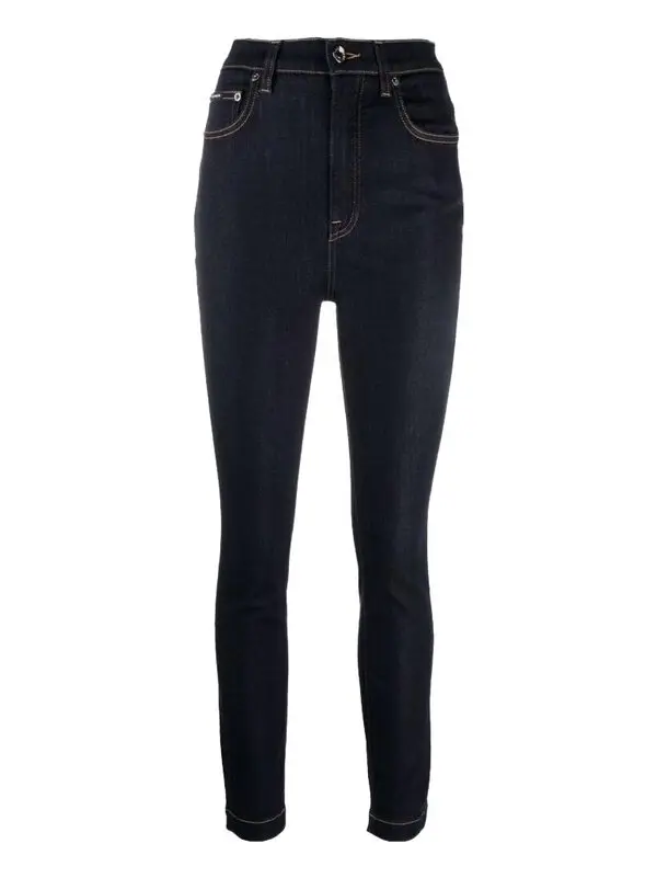Dolce & Gabbana High-waisted Skinny Jeans - Black