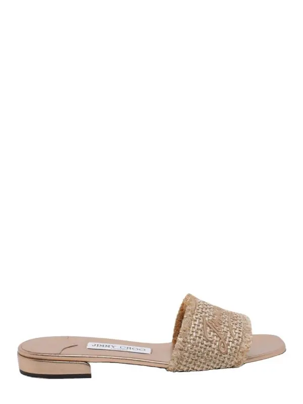 JIMMY CHOO Flat Slip-on Sandals - Nude