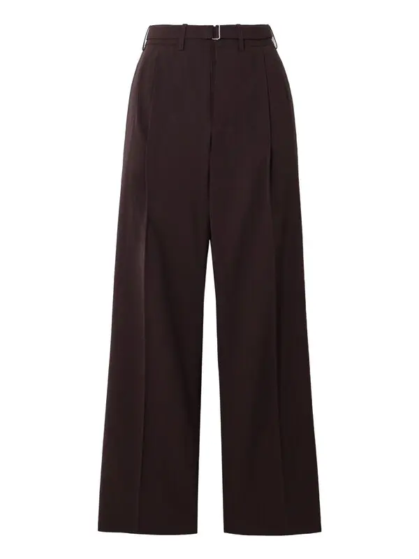 Co Name' Wide-leg Casual Pants - Black