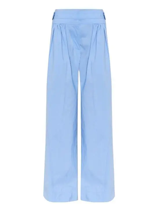 IRO PARIS High-waisted Wide-leg Pleated Pants - Blue