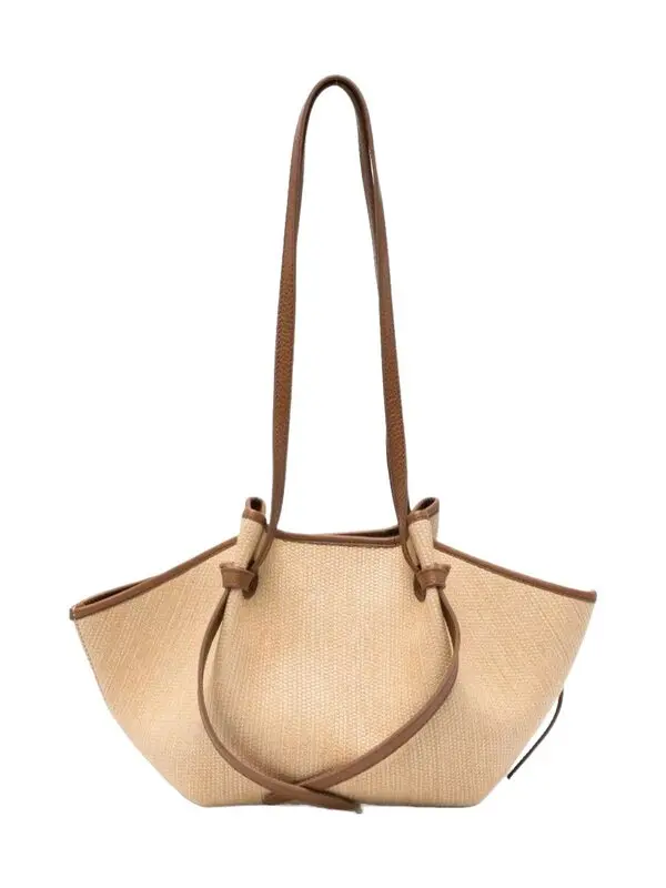 Yuzefi Mochi Knotted-strap Woven Tote Bag - Nude