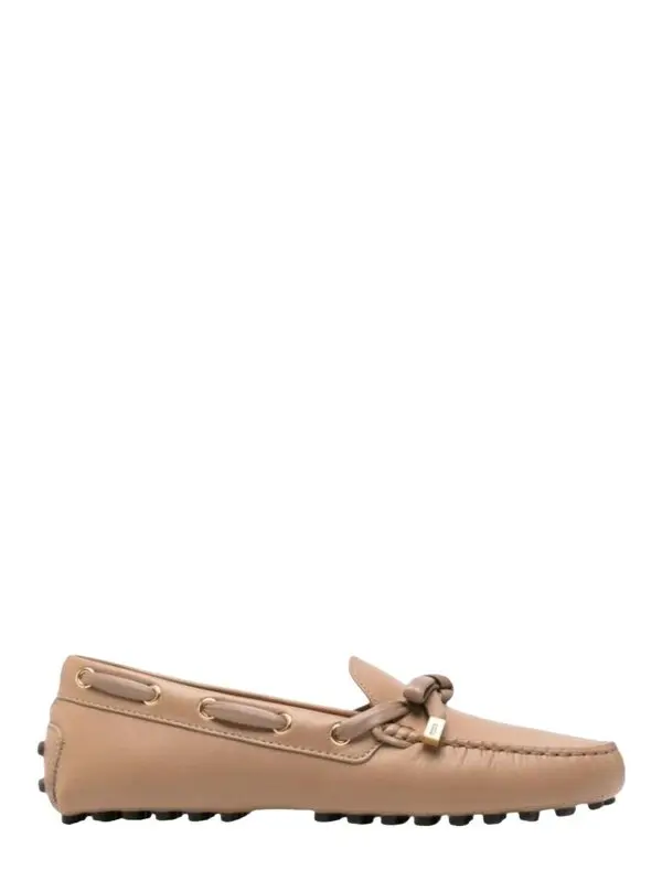 TOD'S Round Toe Loafers - Brown