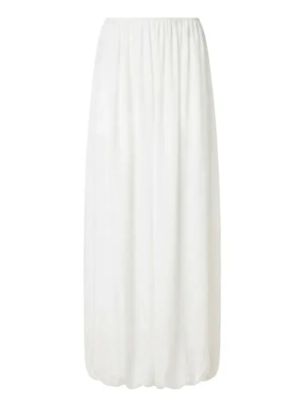 THE FRANKIE SHOP Mio Crepe Wide-leg Trousers - White