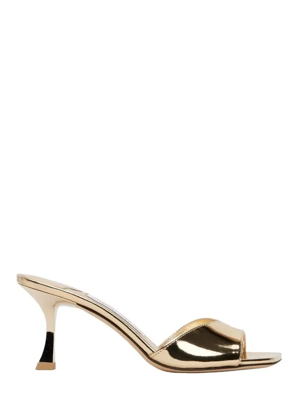 JIMMY CHOO Skye 70 Square Open-toe Stiletto Sandals - Golden