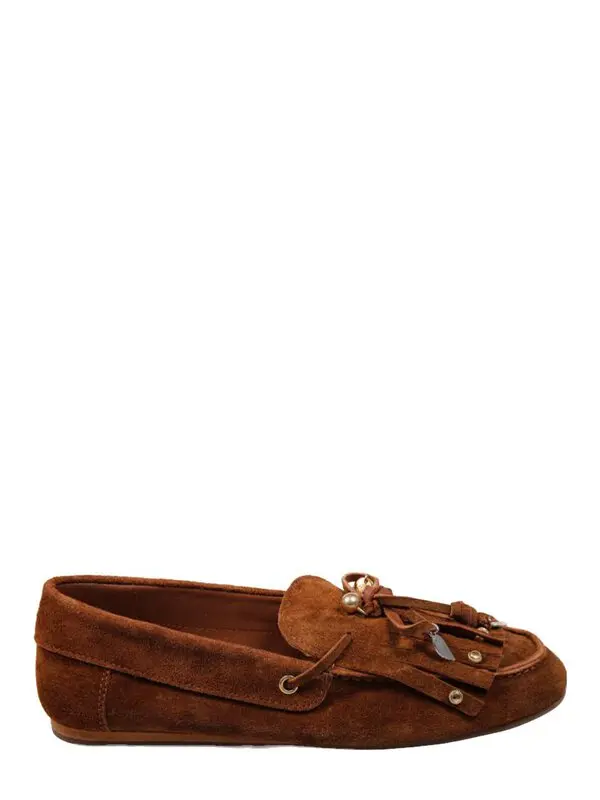ANCIENT GREEK SANDALS Arodo Embellished Flat - Brown