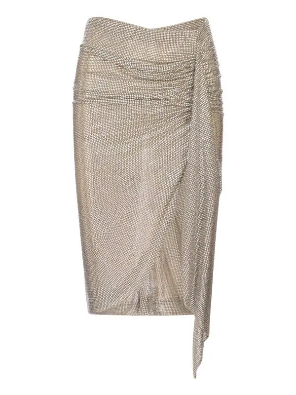 Giuseppe Di Morabito Draped Asymmetrical Skirt - Bright Silver
