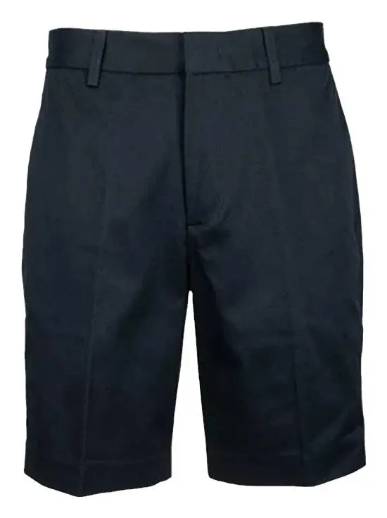 Emporio Armani Tailored Straight-leg Shorts With Dimensional Pleats - Black