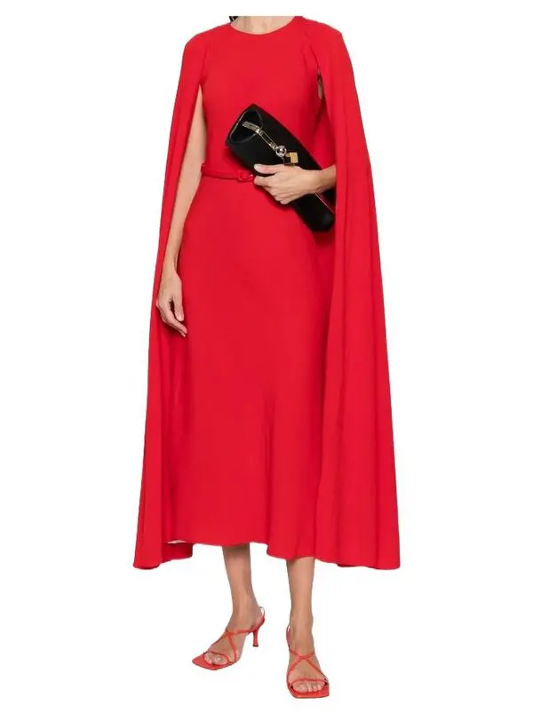 Roland Mouret Cape Dress - Red