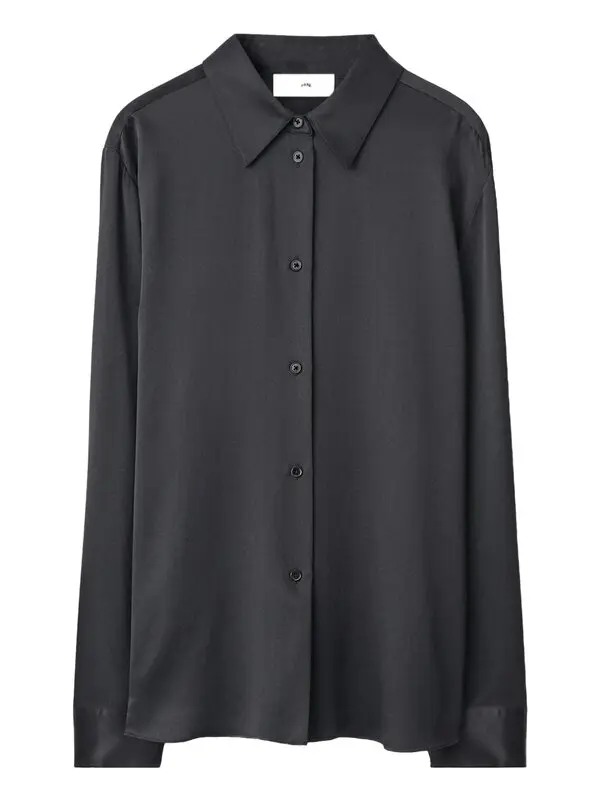 LISA YANG Long Sleeve Button-up Shirt - Black