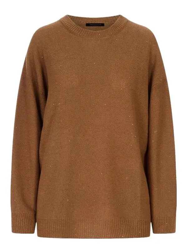 Fabiana Filippi Sequin-embellished Crewneck Jumper - Brown