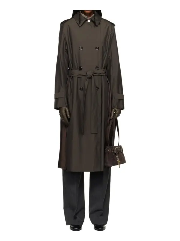Our Legacy Origami Wool Blend Trench Coat - Bright Brown