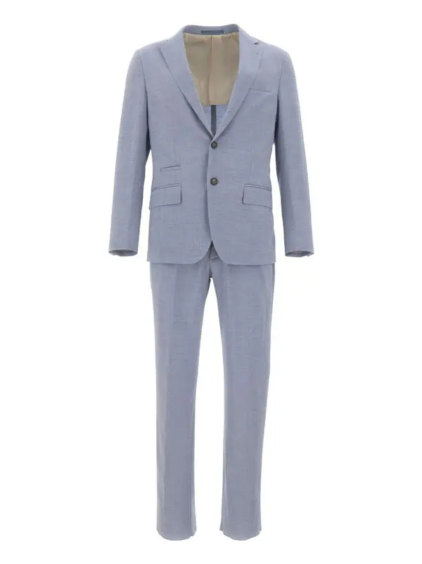 Eleventy Single-breasted Slim Suit - Gray