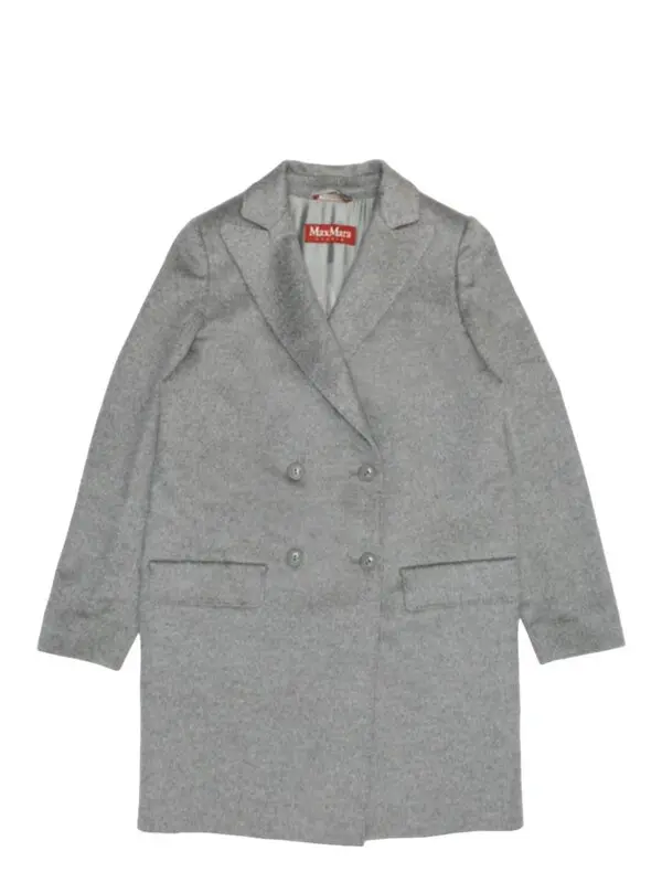 Max Mara Double-breasted Lapel Coat - Gray