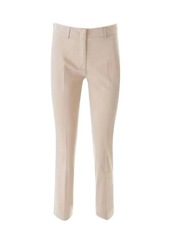 Max Mara Belted Straight Leg Casual Pants - Nude