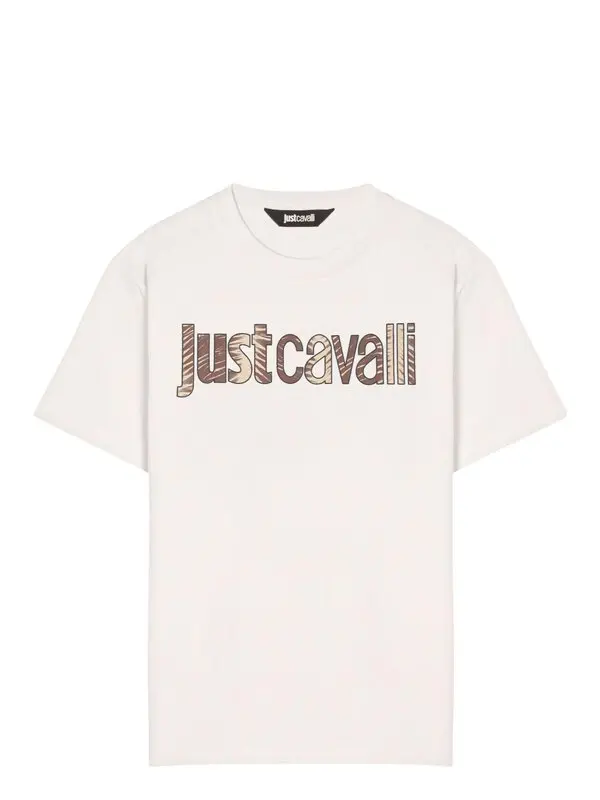 Just Cavalli Logo Print T-shirt - White