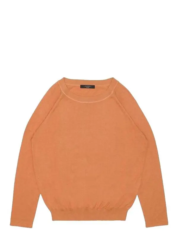 Max Mara Round Neck Long Sleeve Sweater - Orange