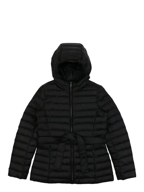 Max Mara Quilted Hooded Down Jacket - Black