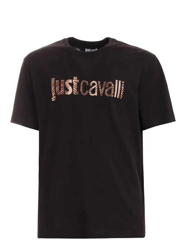 Just Cavalli Logo Print T-shirt - Black